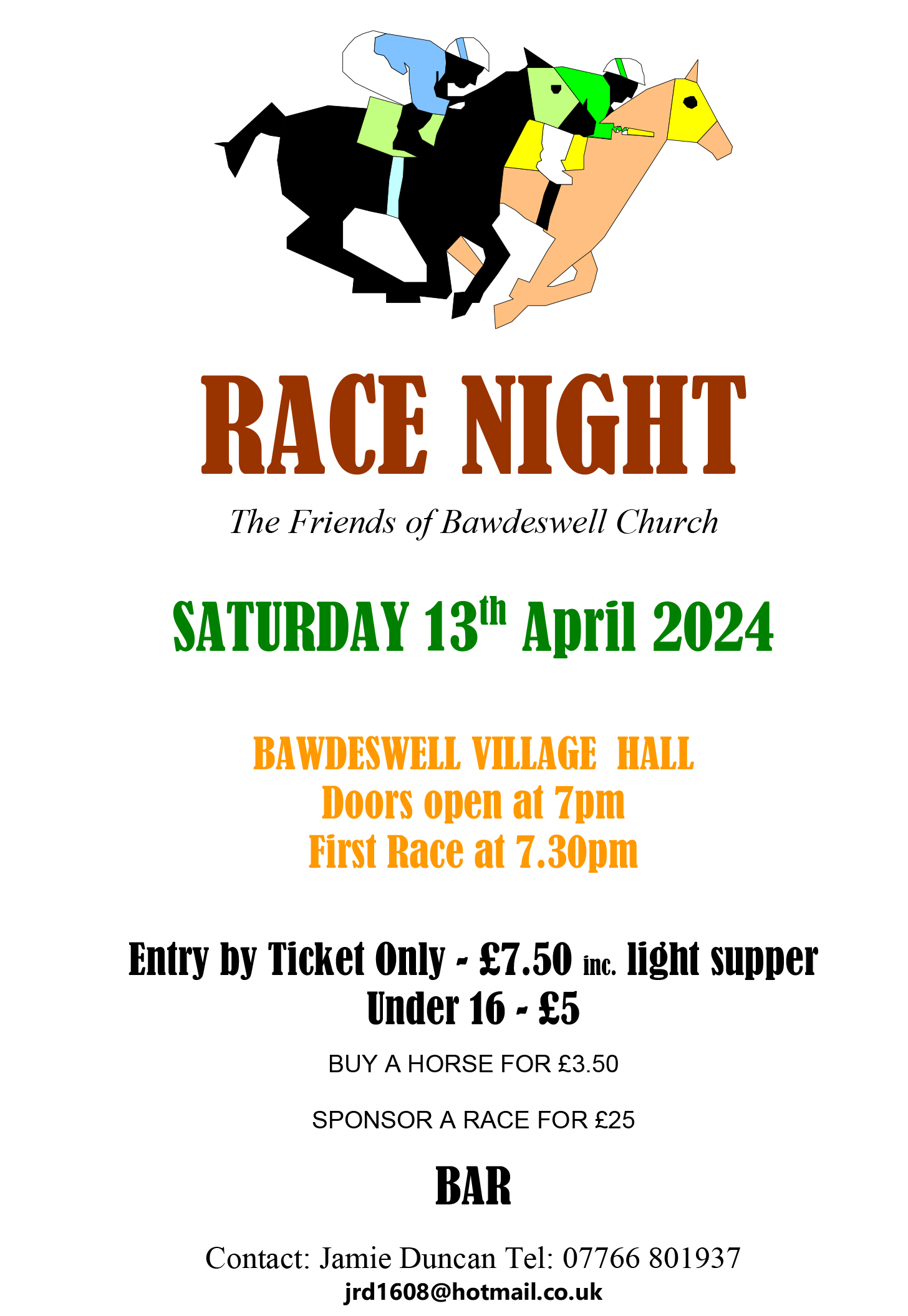 Race Night, Bawdeswell Church - Diocese of Norwich