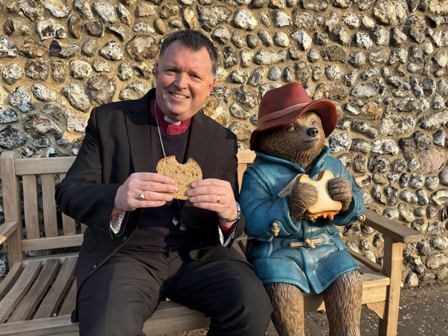 Bishop shares bench with Paddington to talk about favourite childhood ...